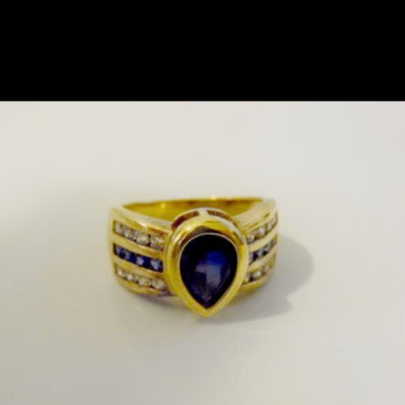 Technibond | Jewelry | Technibond Vintage Lab Created Blue Sapphire ...